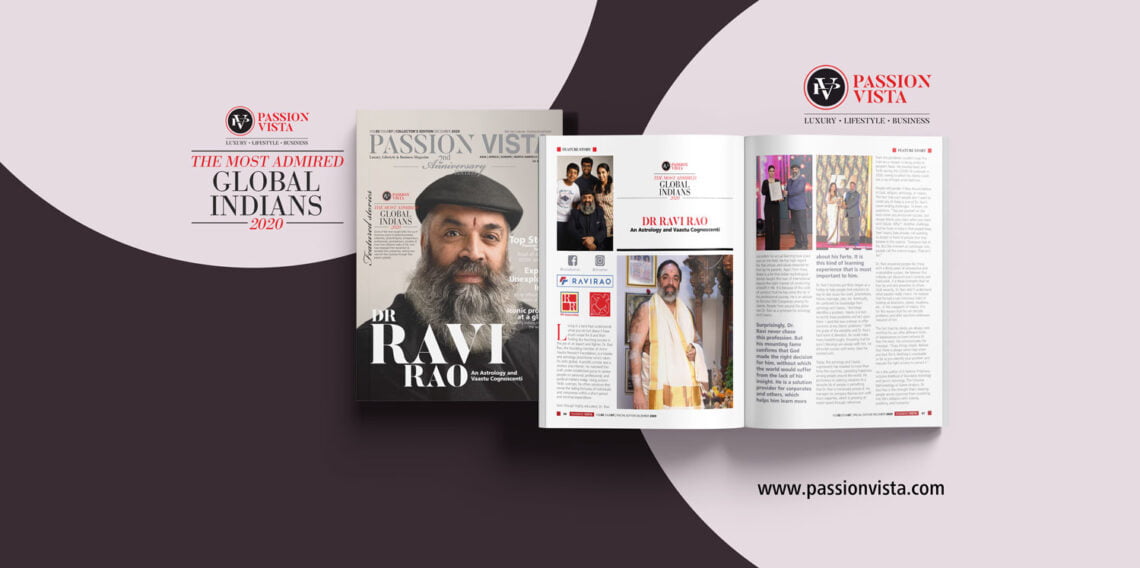 Dr Ravi Rao - Passion Vista Magazine